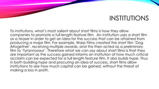 Why are short films important? | PPTX