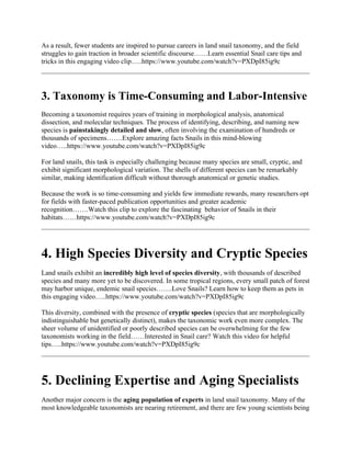 WHY ARE SO FEW TAXONOMISTS WORKING ON LAND SNAILS..docx