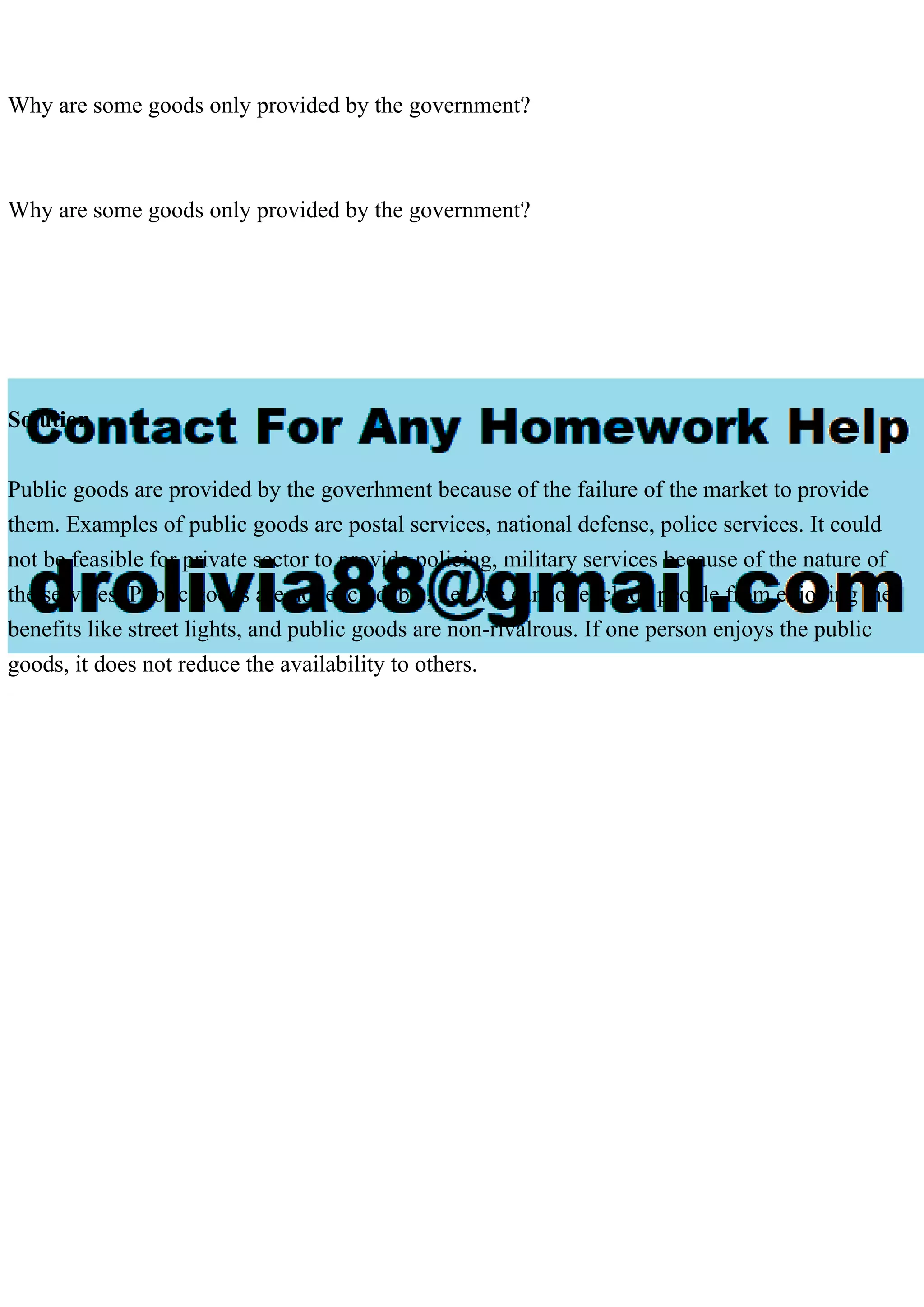 Why are some goods only provided by the government Why are .pdf
