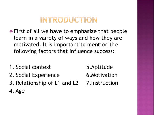 Why are some learners more successful than others | PPTX