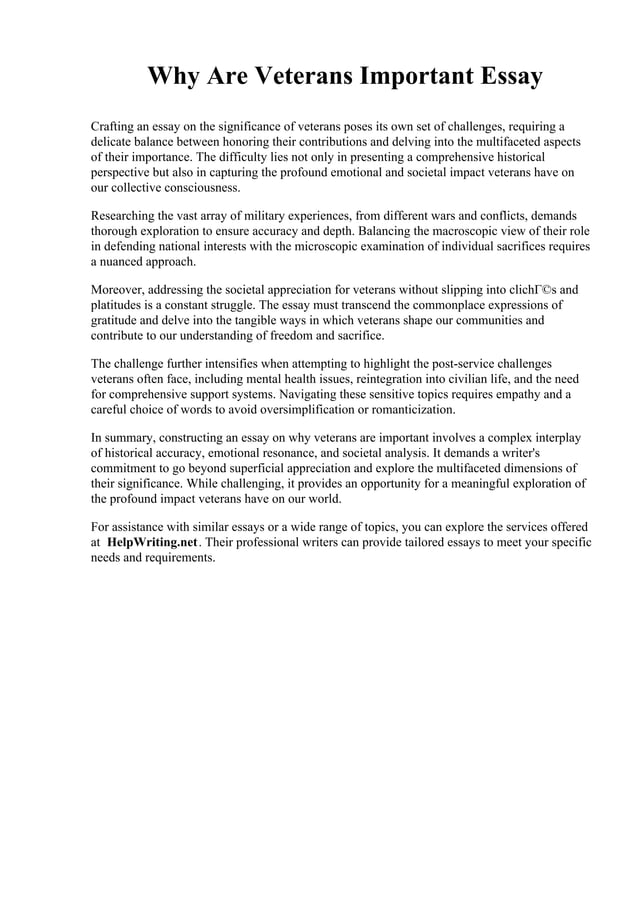 Why Are Veterans Important Essay.pdf