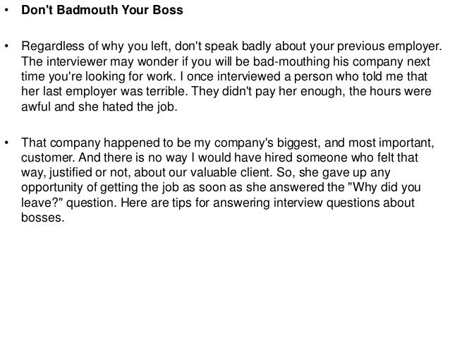 Why Are You Leaving Your Job Sample Answers