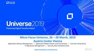 Why attend the application modernization & connectivity track at Micro Focus universe? | PPTX