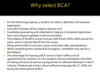 Why bachelors of computer application | PPT