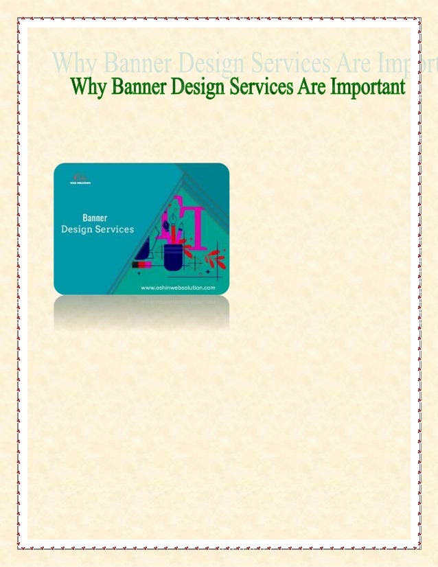 Why banner design services are important for every business