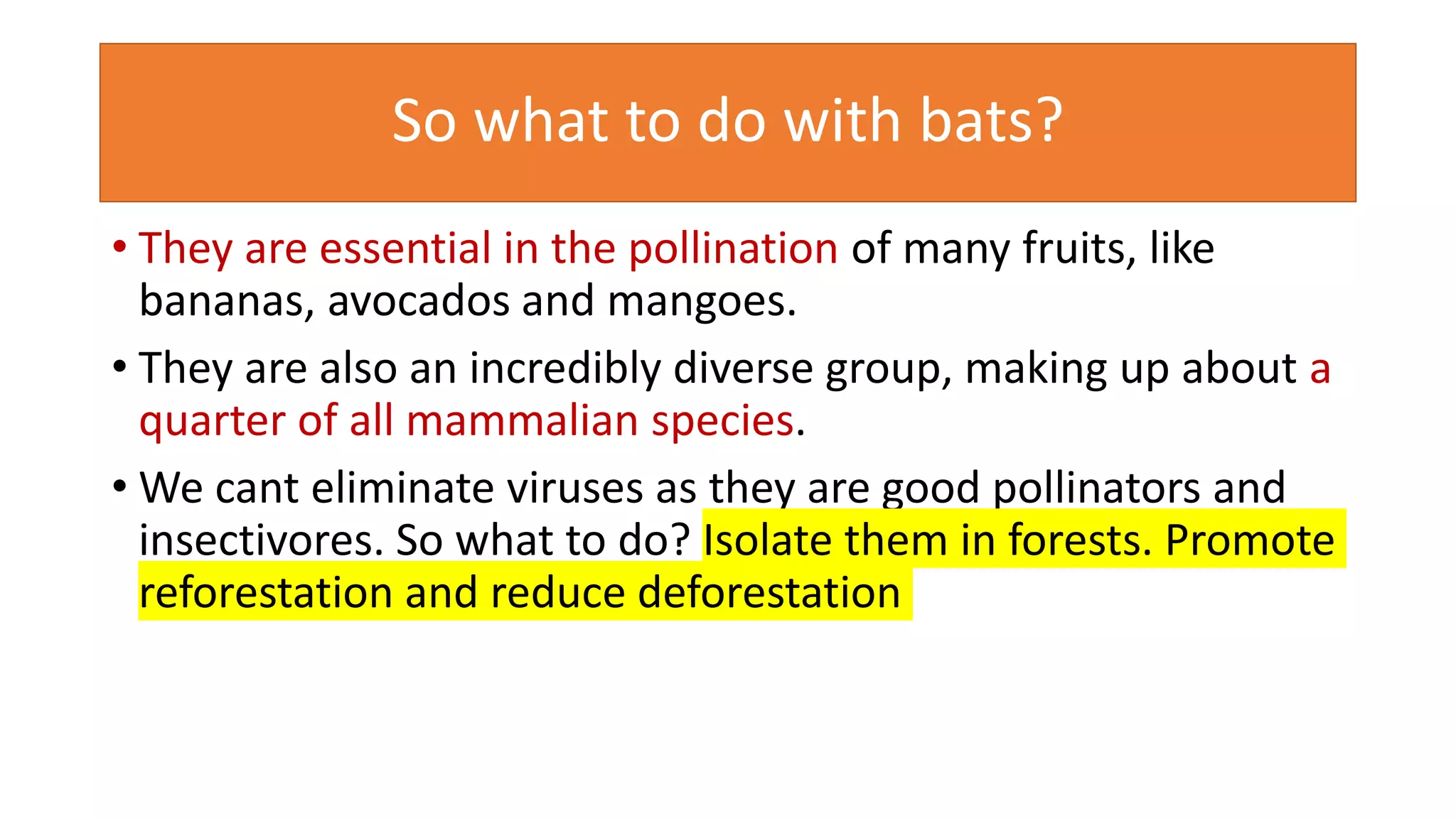 Why do bats transmit most of the viruses | PPT