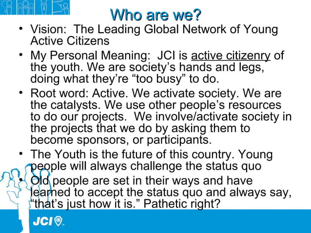 Why Be A JCI Member | PPT