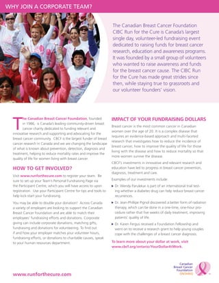 Become a Canadian Breast Cancer Foundation CIBC Run for the Cure ...