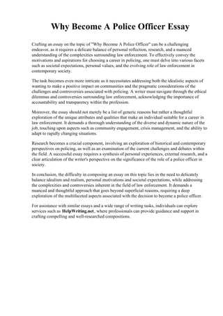 Why Become A Police Officer Essay.pdf