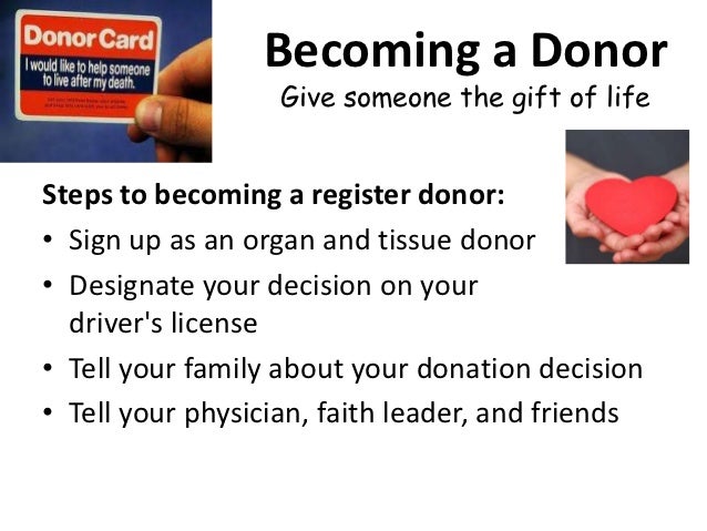 Why becoming an organ donor