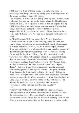 Why blockbusters are taking over the artsHarvard’s Anita Elberse.docx