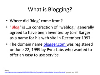 Why Blog? | PPTX
