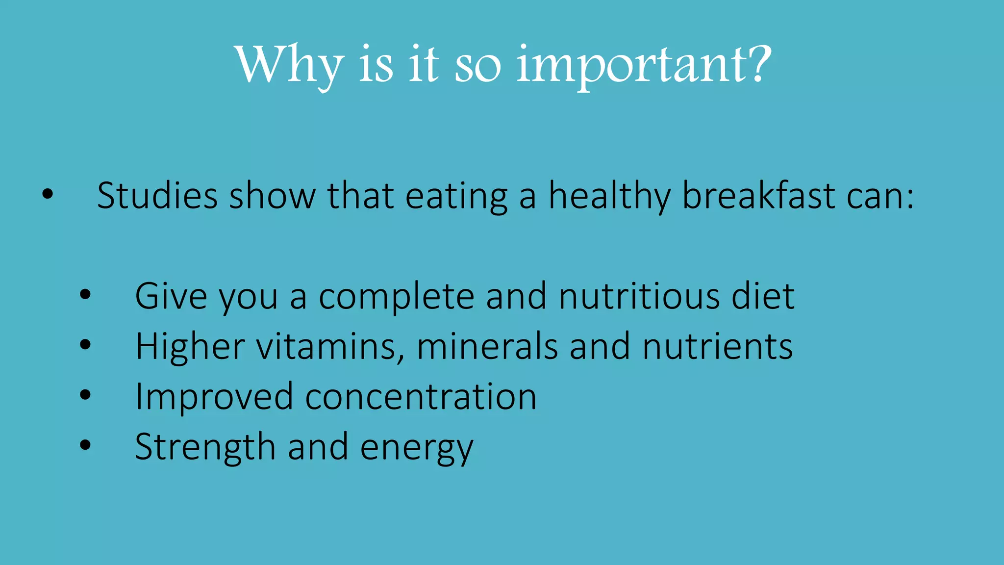 Why Breakfast is Important for Your Well-being | PPTX