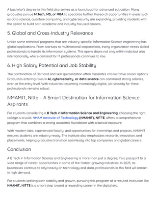 Why B Tech in Information Science and Engineering Is a Smart Career ...