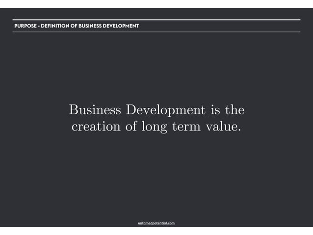 Why business development? Finally, a clear definition! | PDF | Business ...