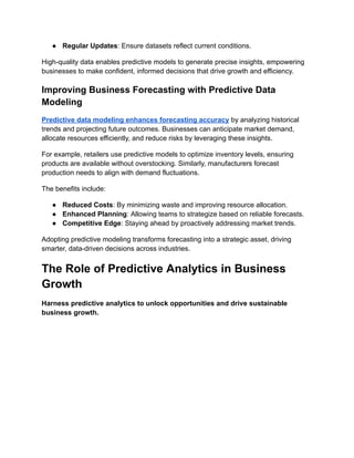Why Predictive Analytics is a Game-Changer for Modern Businesses? | PDF