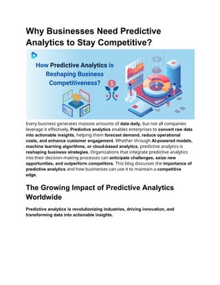 How Predictive Analytics Transforms Business Strategies? | PDF