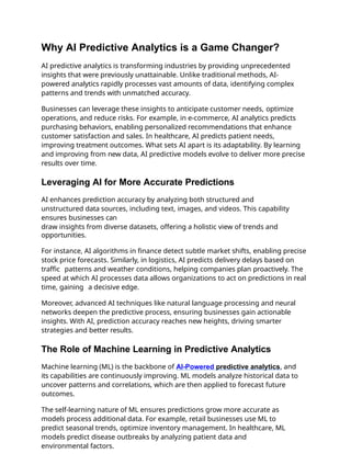 How Predictive Analytics Transforms Business Strategies? | PDF