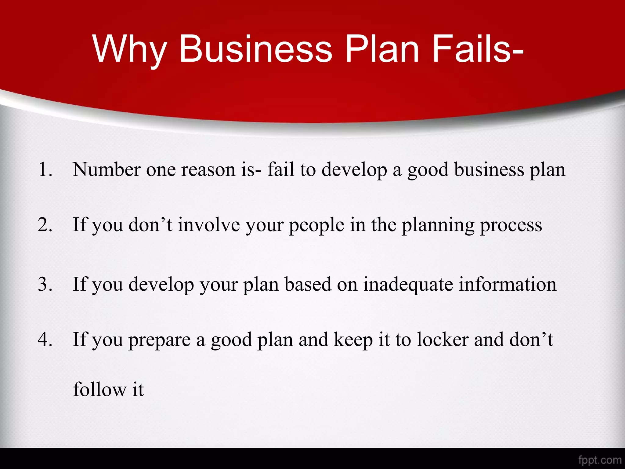 Why business plan fail | PPT