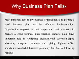 Why business plan fail | PPT