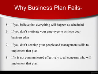 Why business plan fail | PPT