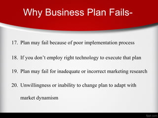 Why business plan fail | PPT