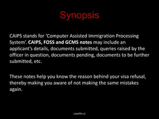 Why caips, foss and gcms notes are | PPTX