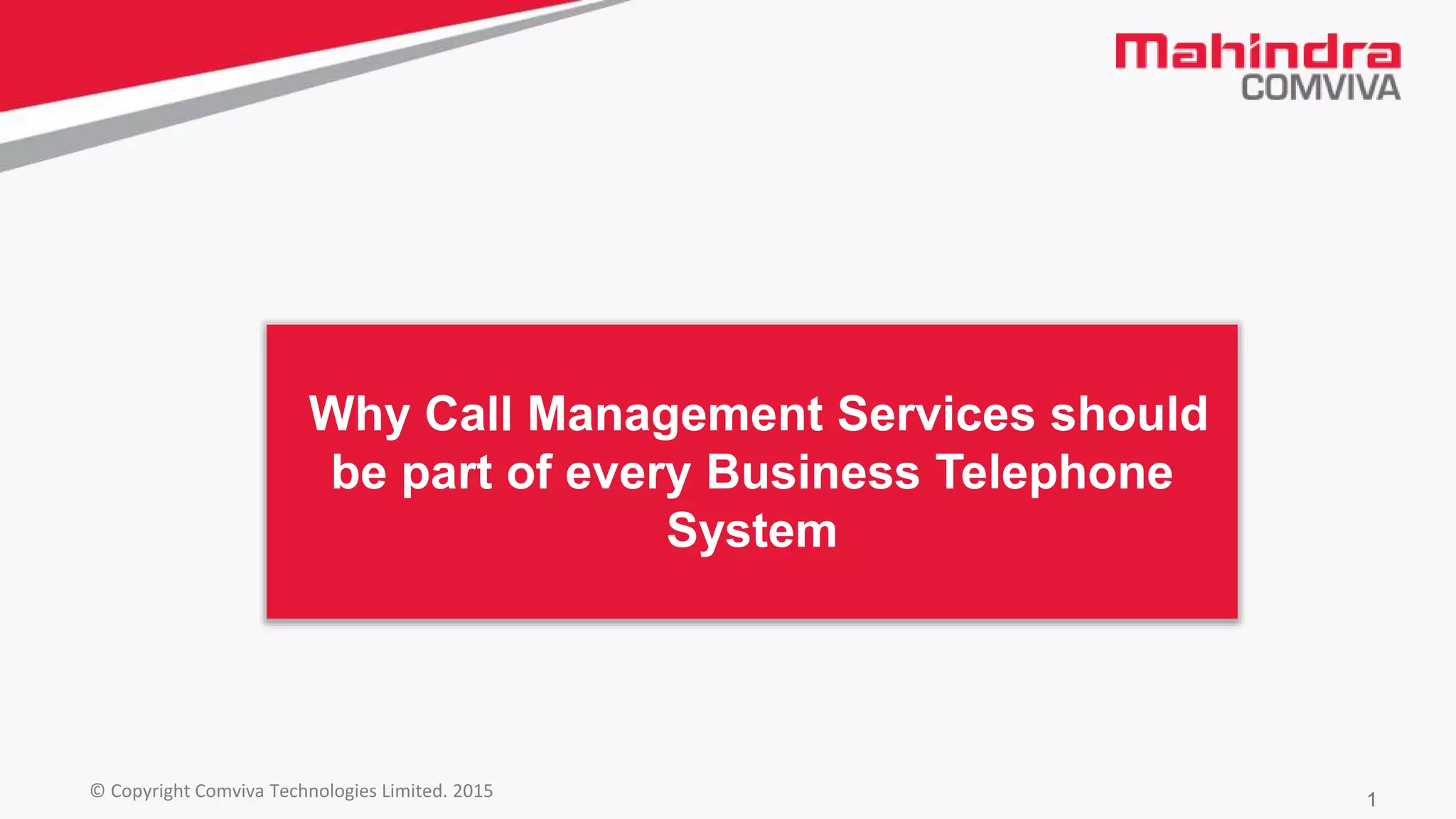 Call Management Services Should be Part of Every Business Telephone ...