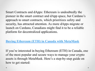 Why Cardano Might Just Be Better than Ethereum in Canada – A Guide on ...
