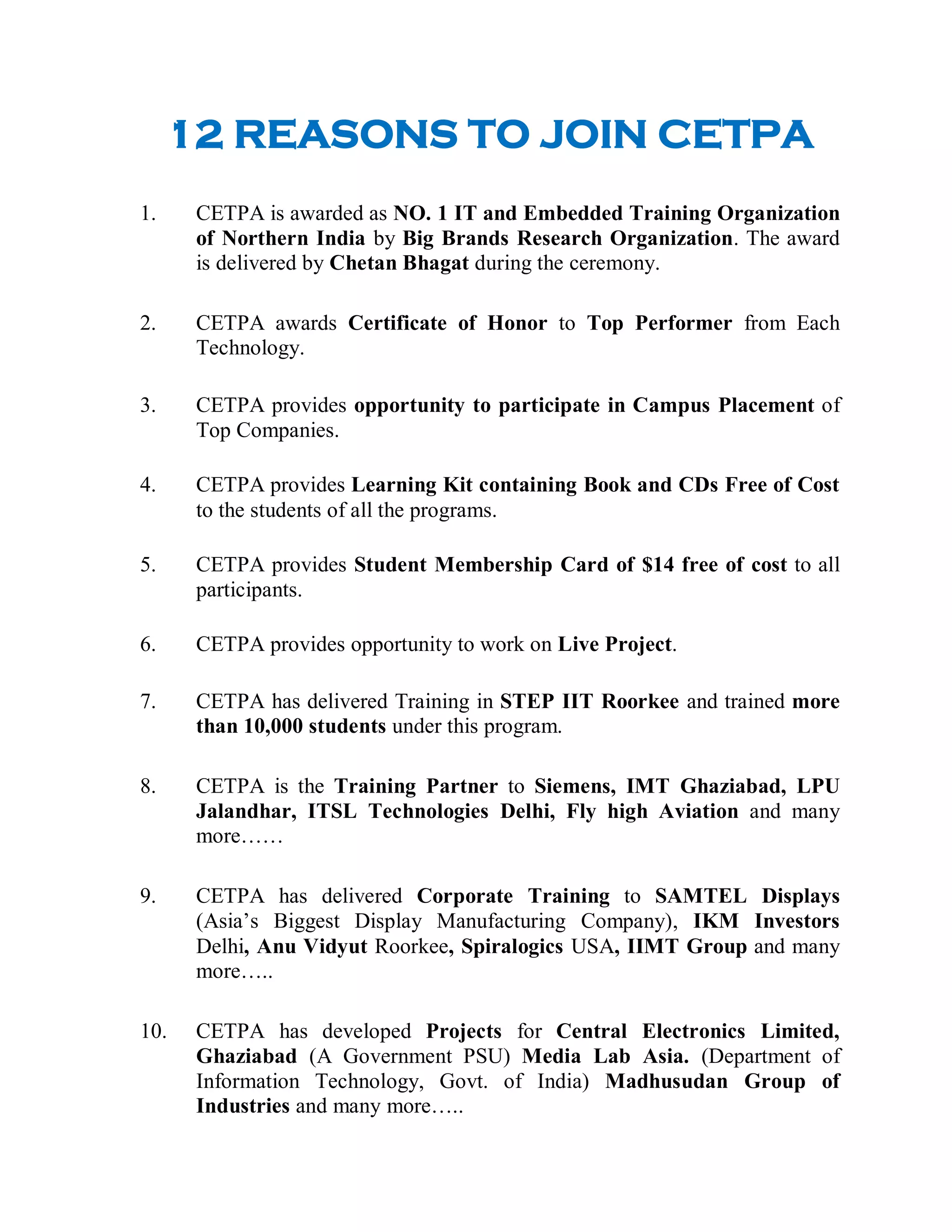 Why cetpa | PDF | Education