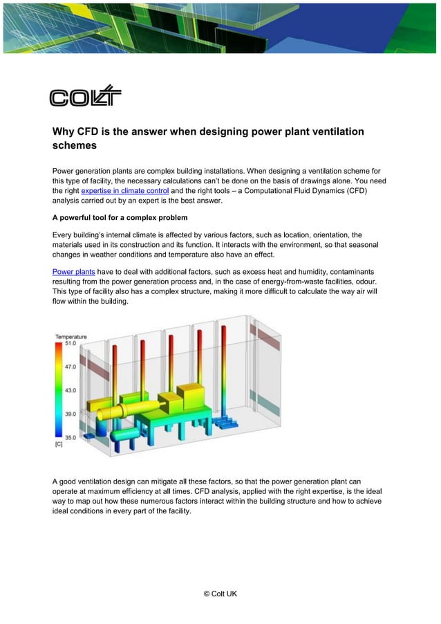 Why CFD is the answer when designing power plant ventilation schemes | PDF