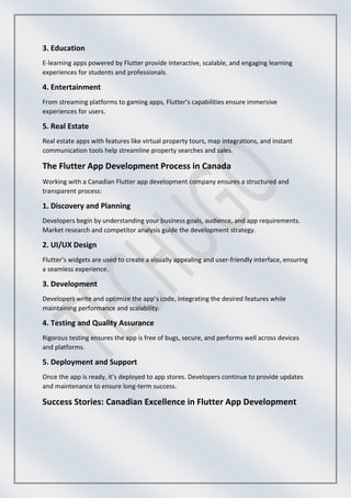 Why Choose a Flutter App Developer in Canada? | PDF