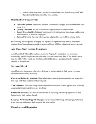 Why Choose a Study Abroad Consultant in Angamaly.pdf