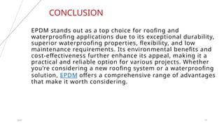 Why Choose EPDM? Uncovering Its Major Advantages | PPTX | Home ...