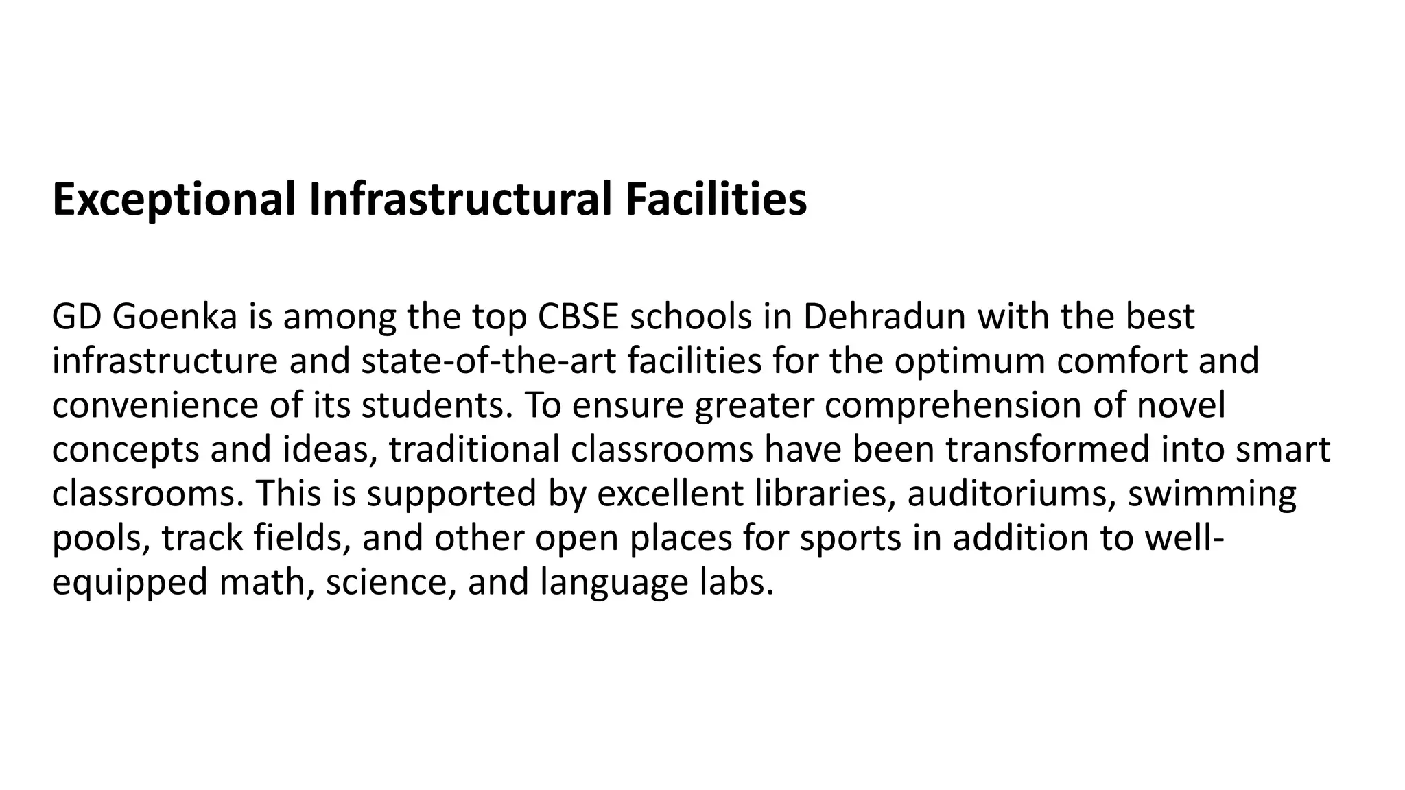 Why Choose GD Goenka CBSE School in Dehradun for Your Kids | PPTX