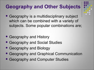 Why Choose Geography Option | PPT
