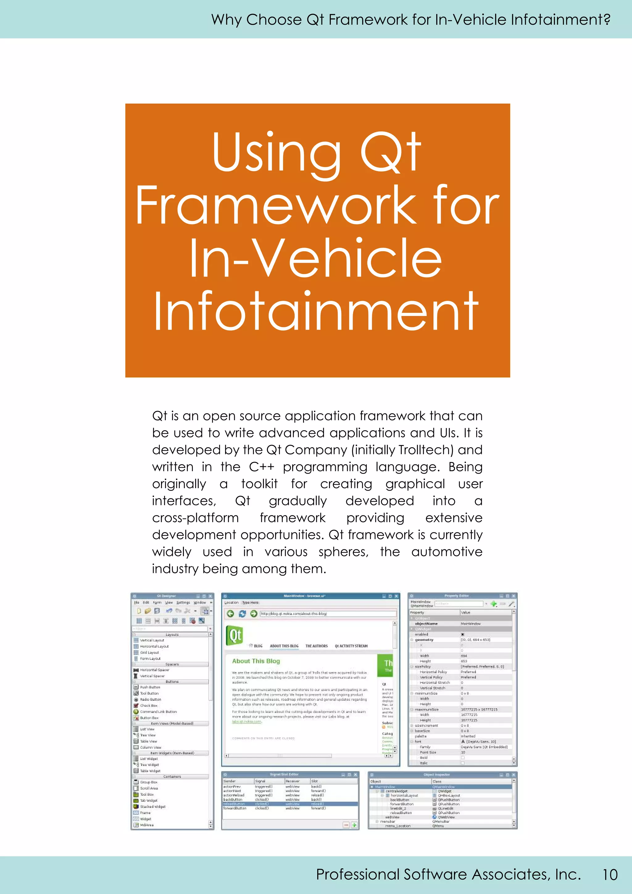 Why choose qt framework for in vehicle infotainment | PDF