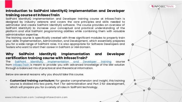 Why Choose SailPoint IdentityIQ Training Course with InfoSecTrain.pptx