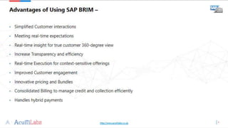 Why choose SAP BRIM accelerator for your business? | PPT