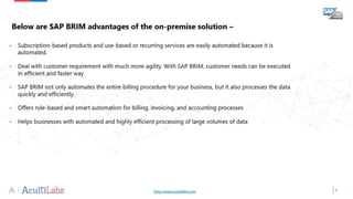Why Choose SAP BRIM for Billing Automation? | PPTX