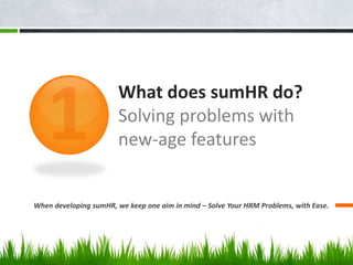Why Use sumHR HR Software | PPSX