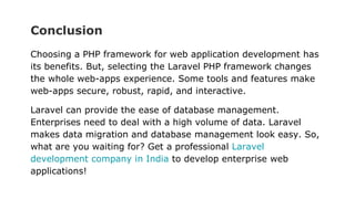 Why choose the laravel php framework for enterprise web applications | PPT