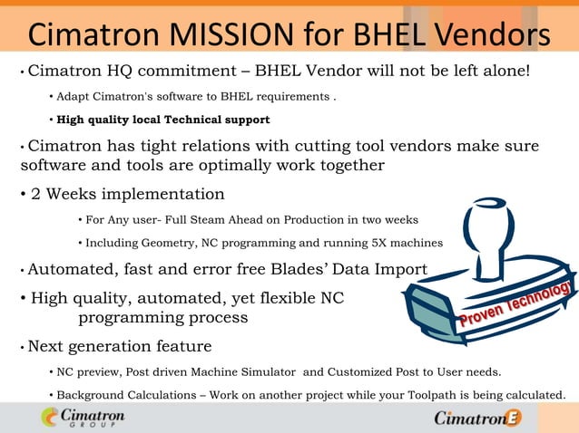 Why cimatron solution for EPC | PPT