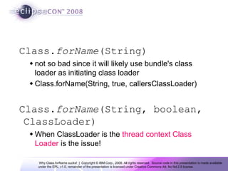 Why ClassforName Sucks - BJ Hargrave | PPT