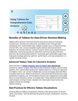 Cloud Data Visualization: Driving Strategic Business Decisions | PDF