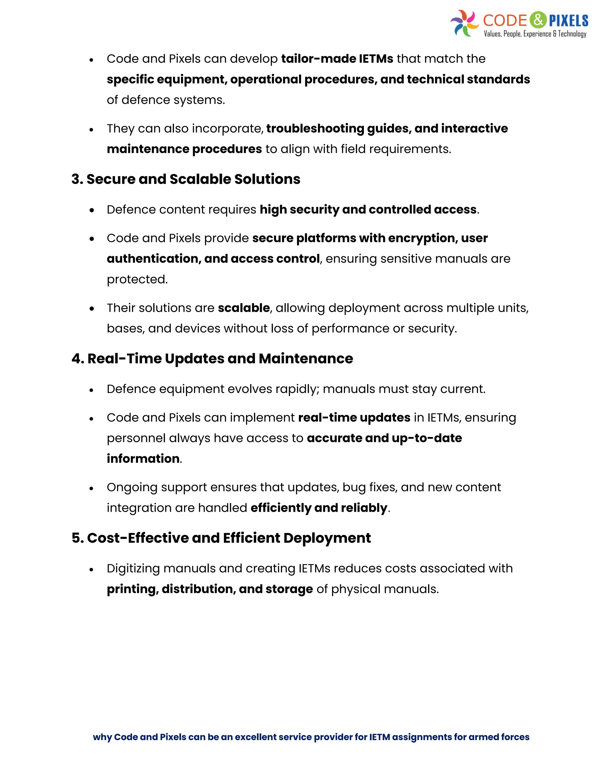 why Code and Pixels can be an excellent service provider for IETM ...