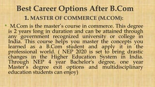 why Commerce.pptx | College Planning | College Education