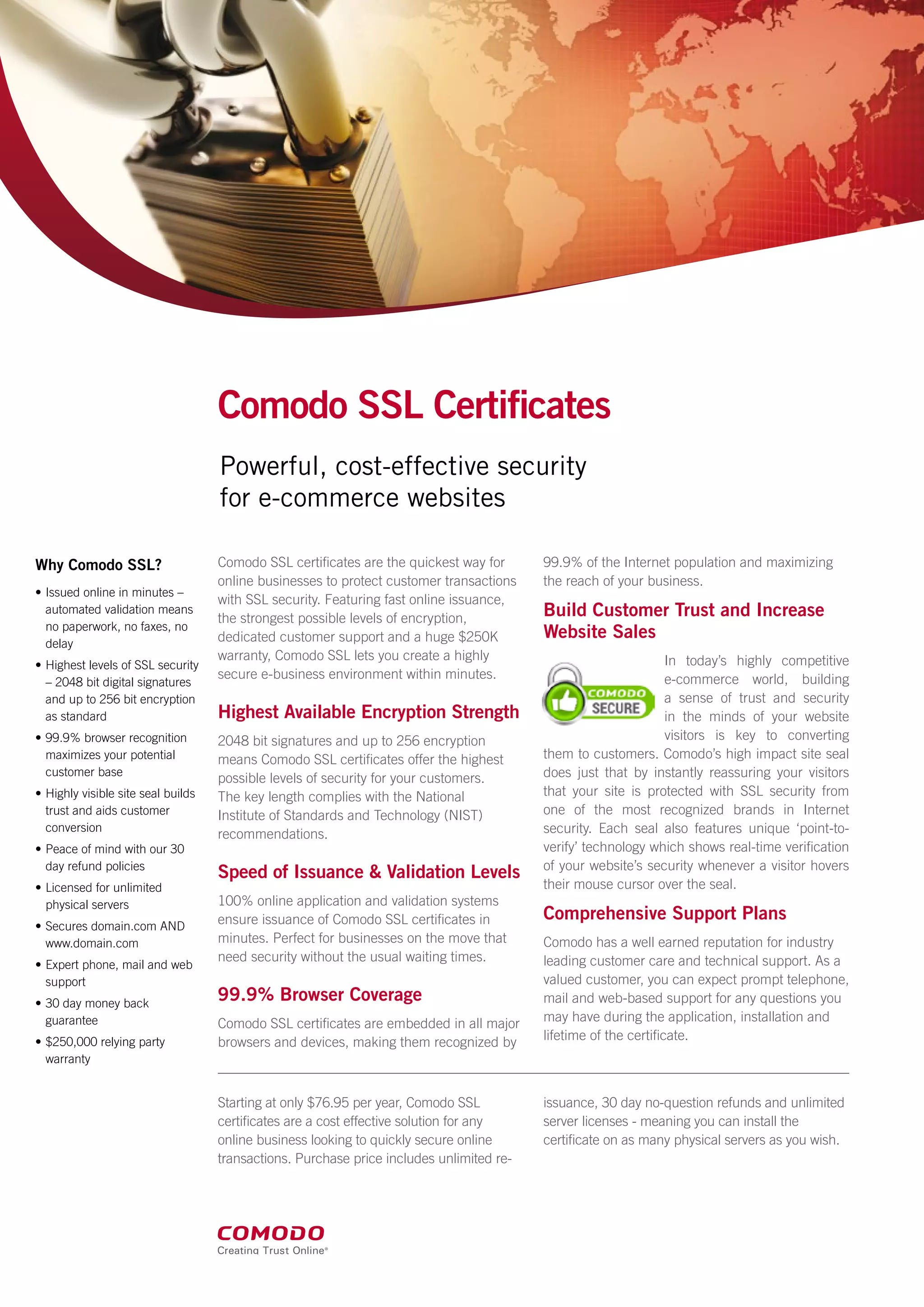 Why Comodo SSL Certificates for your Website? | PDF