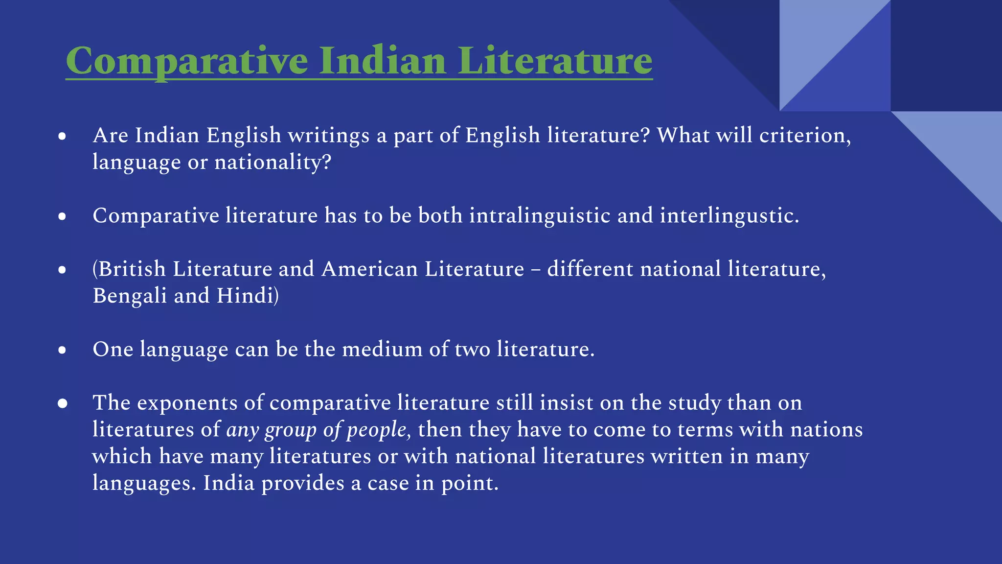 Why Comparative Indian Literature .pptx