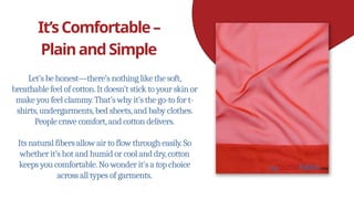 Why Cotton Remains a Staple in the Textile Industry | PPTX